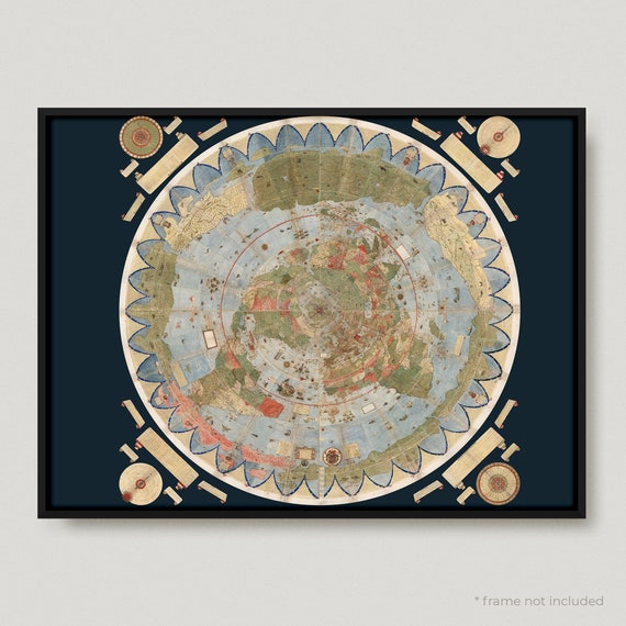 1587 Largest Early World Map 16th Century Antique Map of the - Etsy