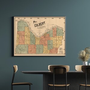 Map of Colbert County, Alabama, Historical Map of Alabama, Antique Map ...