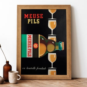 Set of 6 Vintage Alcohol Posters, Retro Liquor Ads, Beverage Antique ...