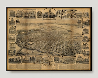 Old Sacramento Map - Etsy