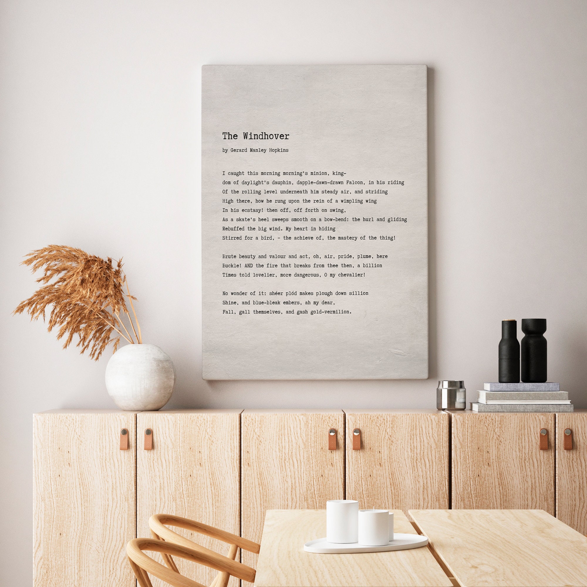 The Windhover by Gerard Manley Hopkins Poem Print Vintage - Etsy UK