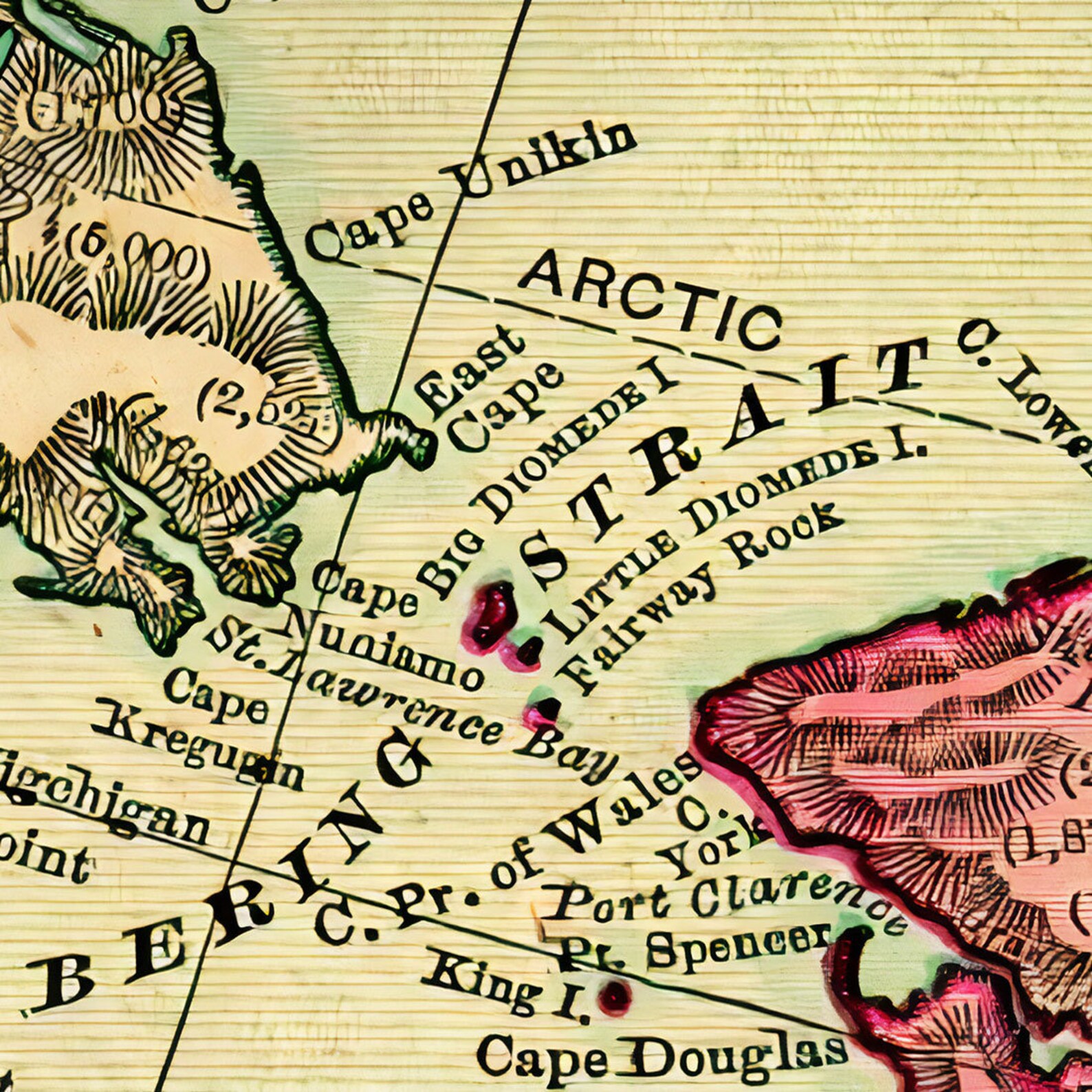 1895 Alaska Map Historical Map of Alaska Antique Map of - Etsy