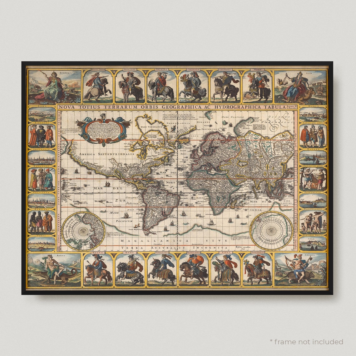 1665 Map of the World 17th Century Antique Map of the World - Etsy