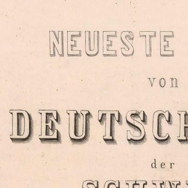 1872 Latest Map of Germany Switzerland Italy Antique Map of - Etsy
