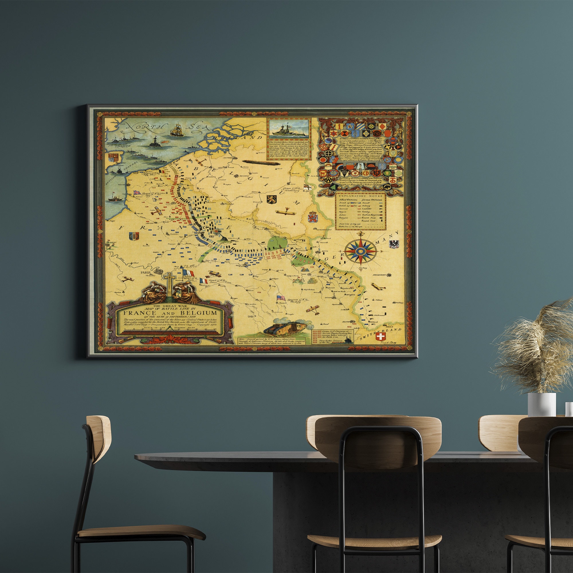 1926 the Great War Map World War Vintage Map World War - Etsy