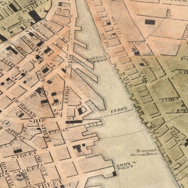 A Map of the City of Providence Antique Map of Providence - Etsy