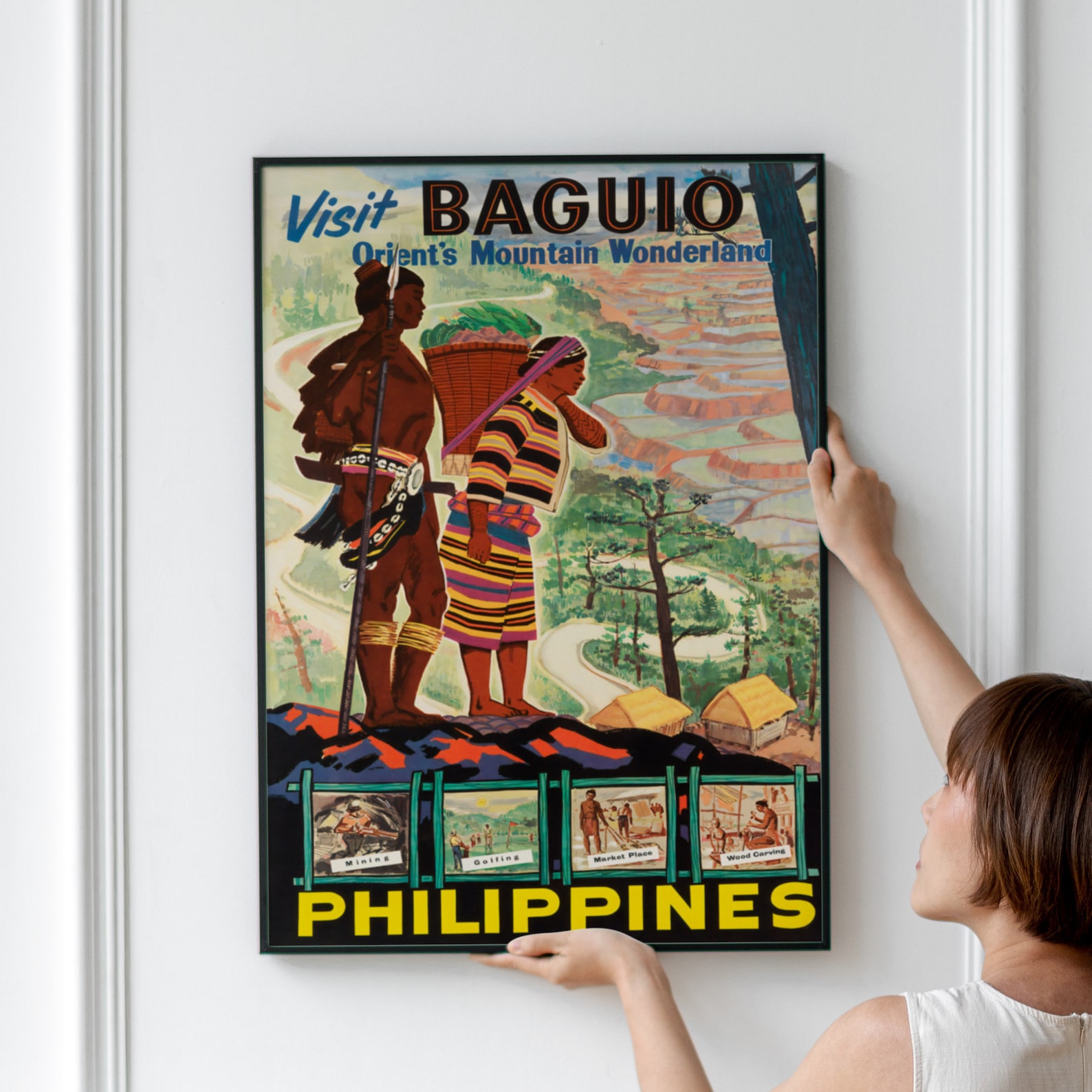 Baguio Vintage Poster Baguio Retro Print Vintage Philippine - Etsy