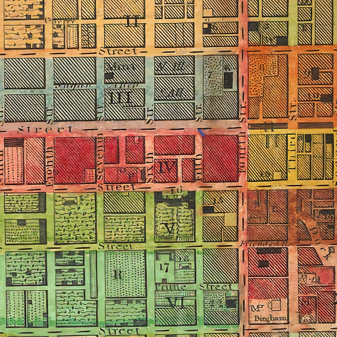 1802 Philadelphia Street Map, Antique Map of Philadelphia, Old ...