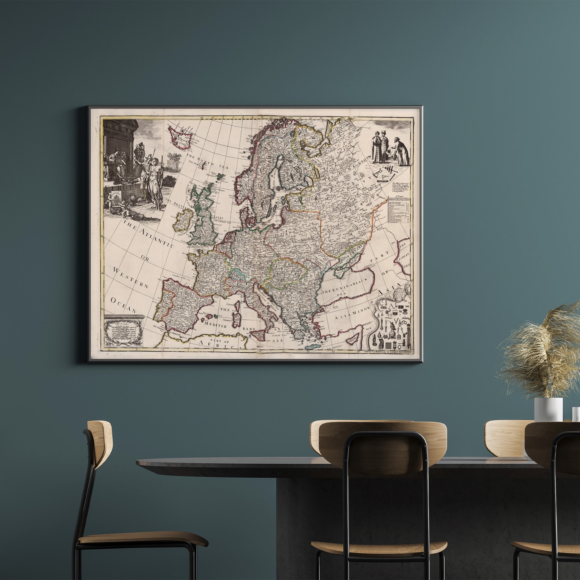 1720 Europe 18th Century Antique Map of Europe Old Map of - Etsy