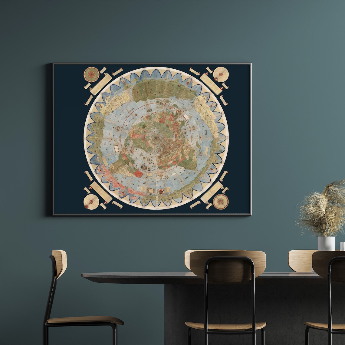 1587 Largest Early World Map 16th Century Antique Map of the - Etsy