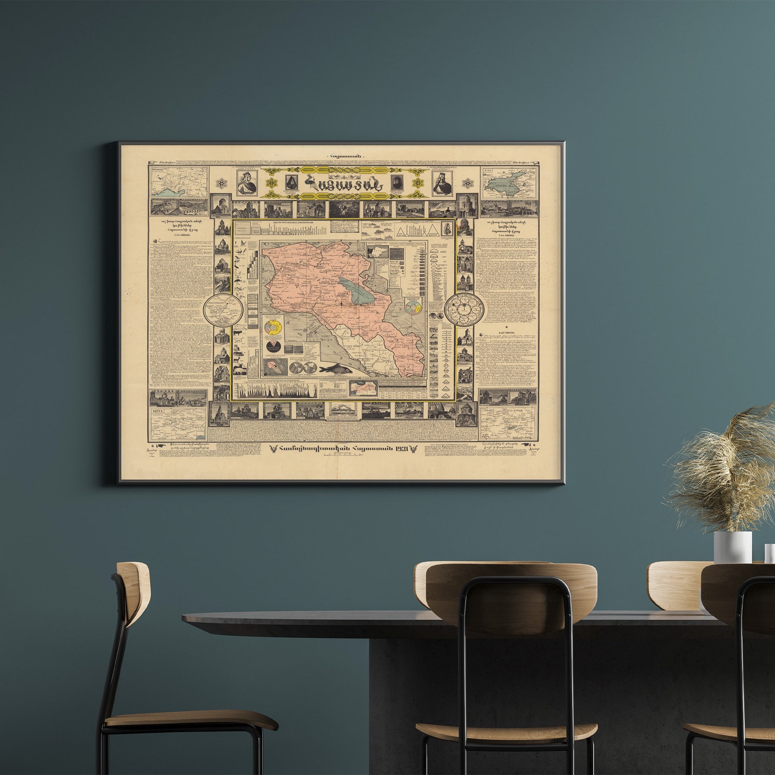 1931 Hayastan. Hamaynagitakan Hayastan. Armenia Antique Map - Etsy