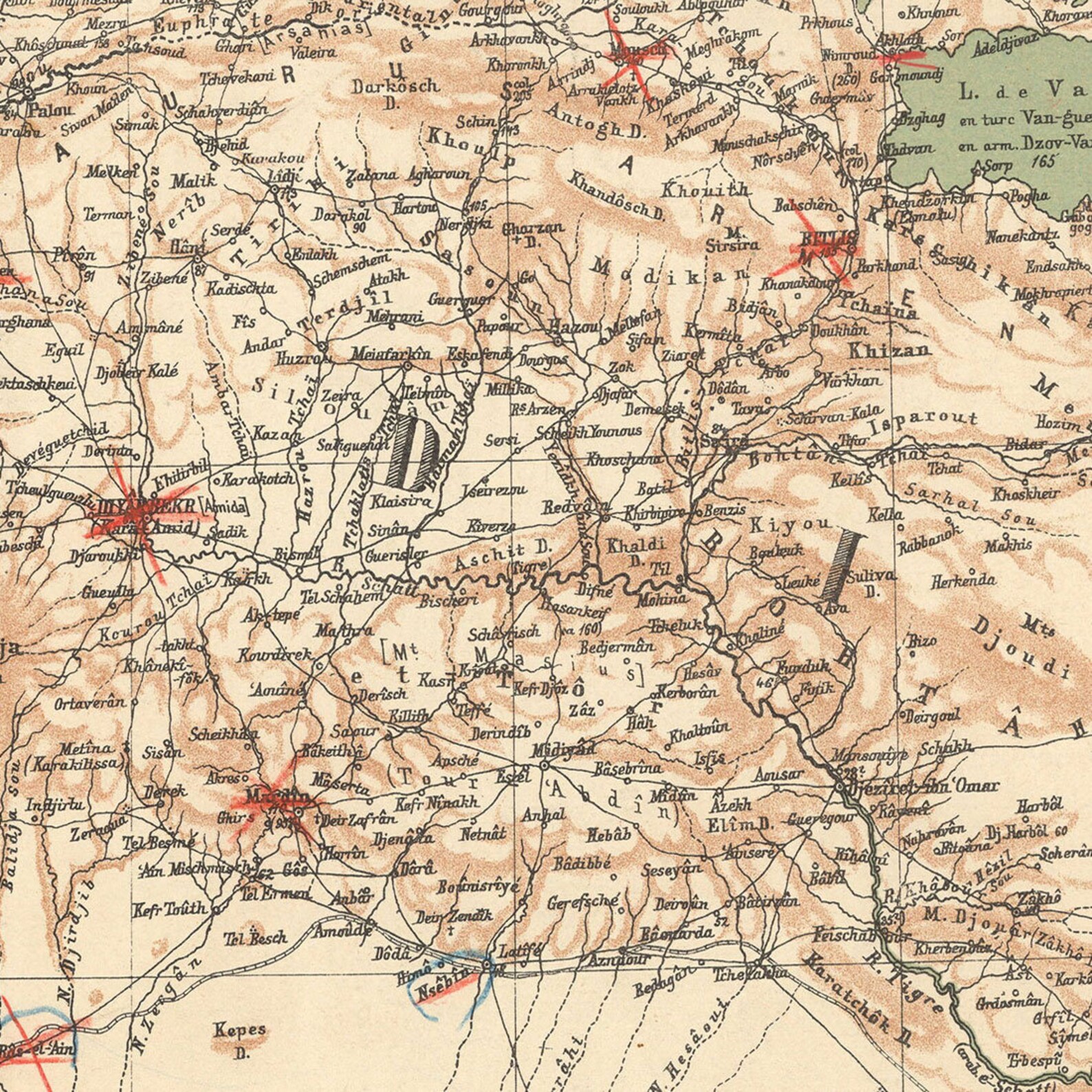 1917 Map of Asian Provinces of the Ottoman Empire Antique Map - Etsy