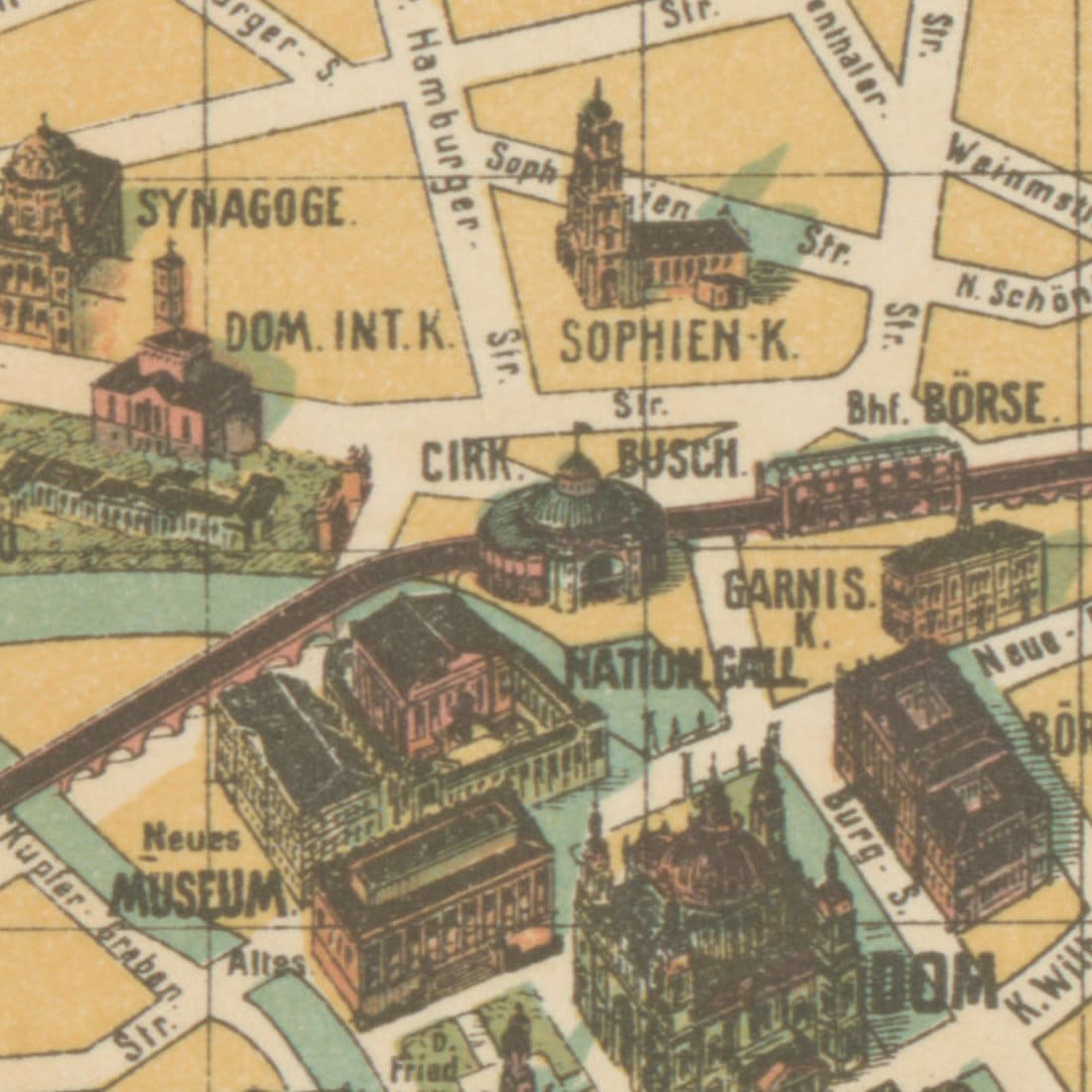 1902 Map Monumental Plan Von Berlin Antique Map of Berlin - Etsy