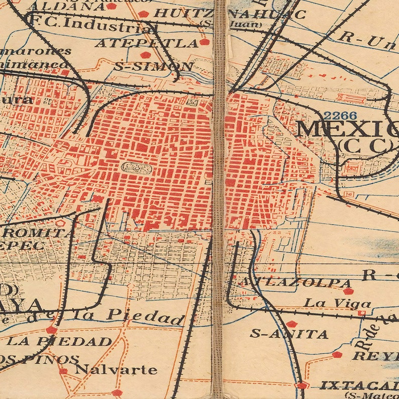 1907 Map of The Mexican Republic Antique map of Mexican | Etsy
