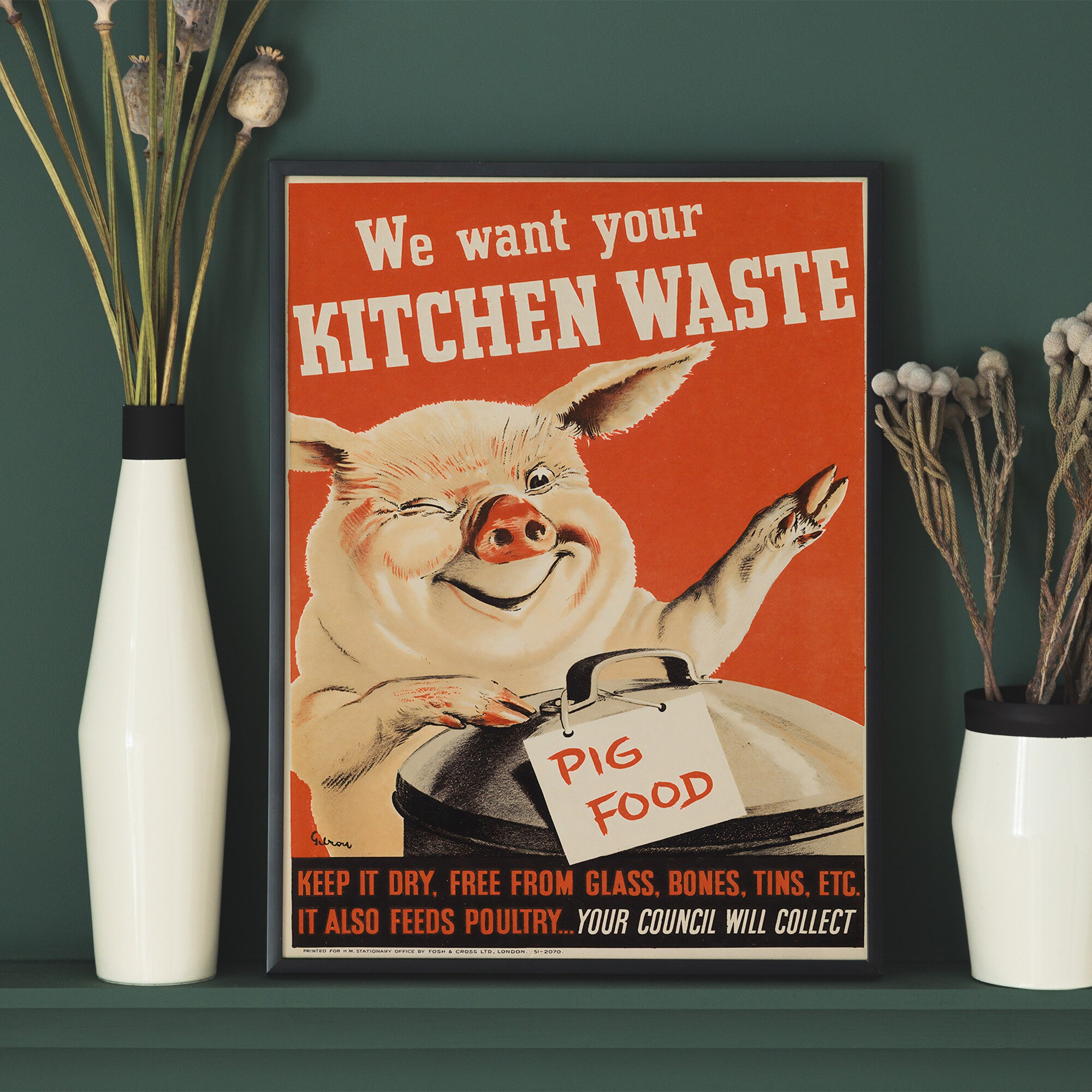 We want your kitchen waste Vintage Poster British Propoganda | Etsy