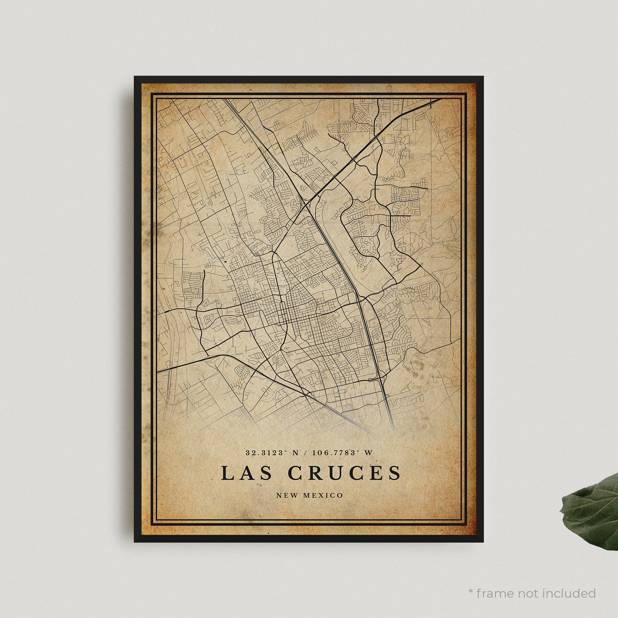 Las Cruces Vintage Map Print Las Cruces Retro Map Poster | Etsy