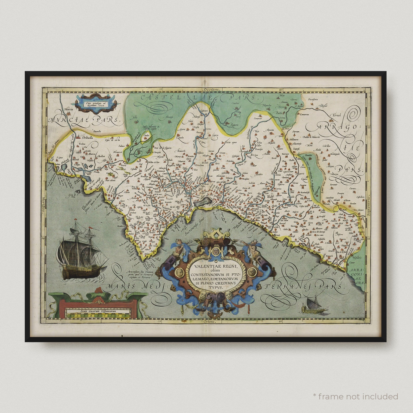 Map of Valencia Antique Map of Valencia Old Historical Map - Etsy