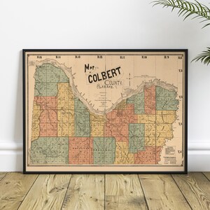 Map of Colbert County, Alabama, Historical Map of Alabama, Antique Map ...
