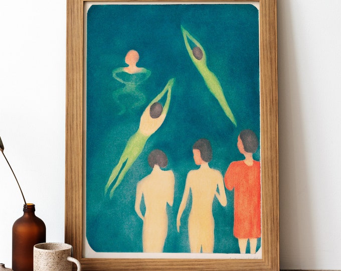 Badende Knaben - Edvard Munch | Poster Reproduktion, alte Illustration ...