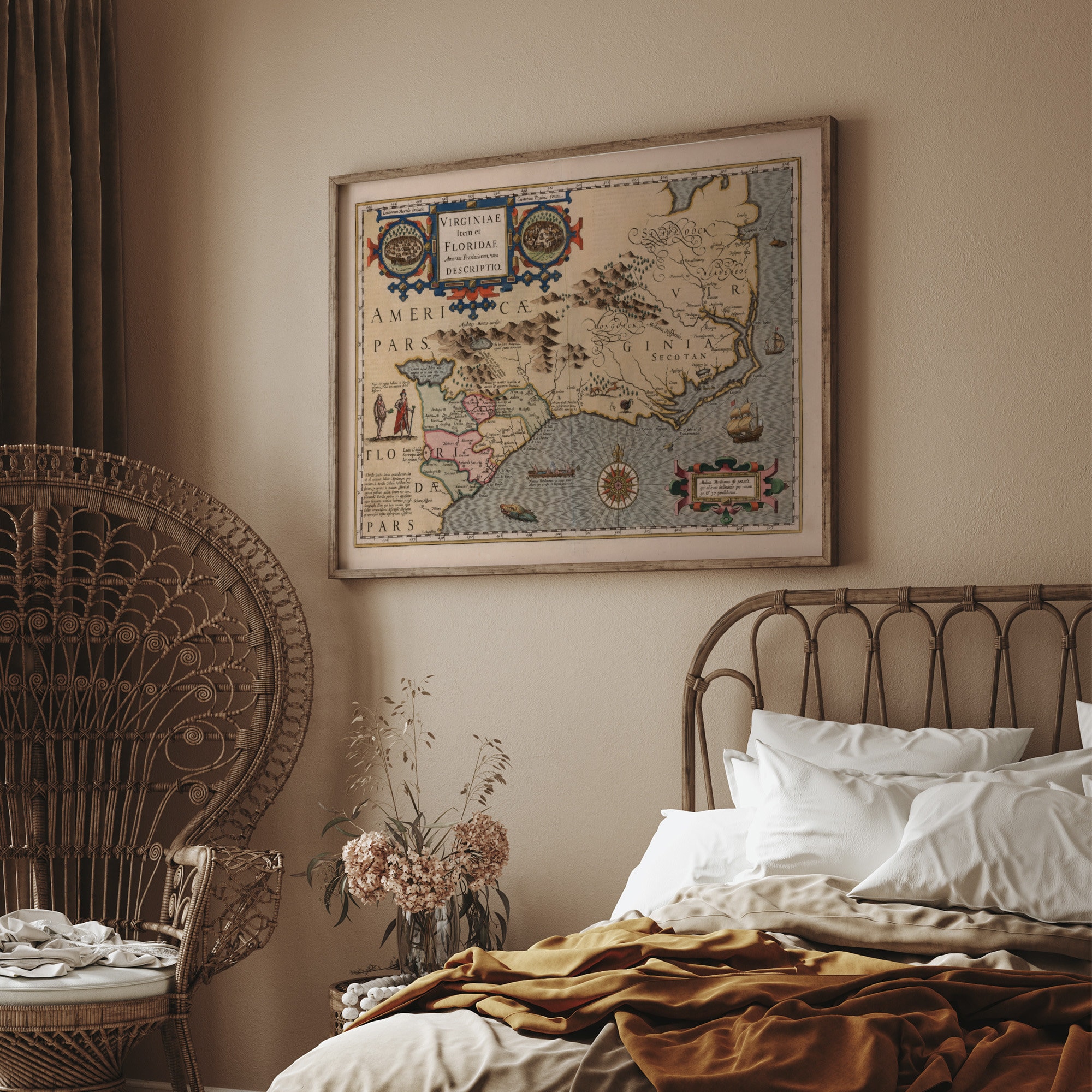 1623 Map of the United Provinces Virginia Antique Map of | Etsy