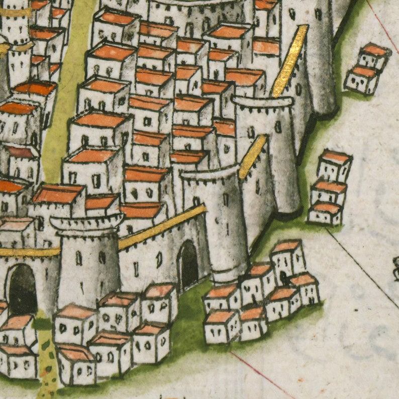 1525 City of Cairo Antique Map of Cairo Old Historical Map - Etsy