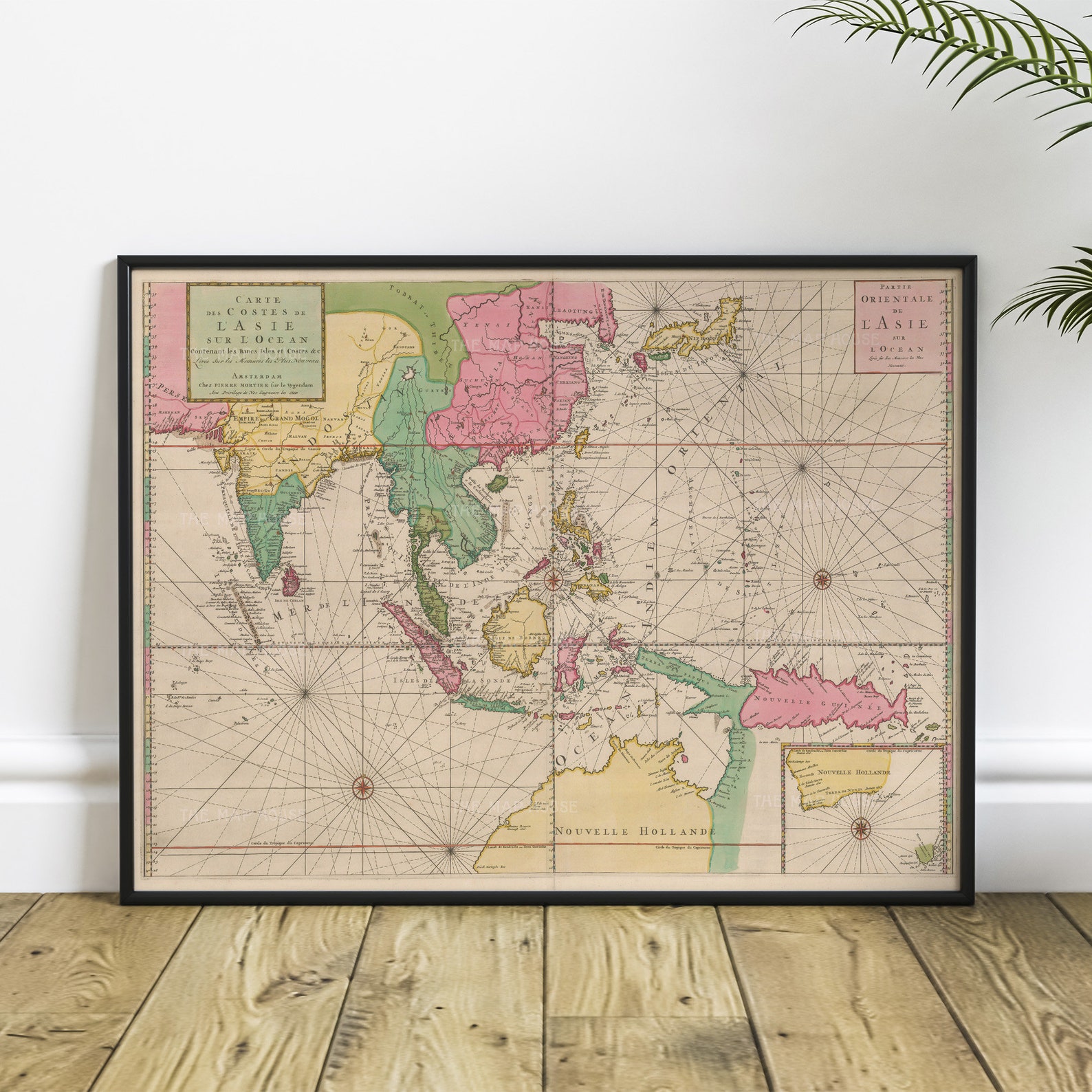 1700 Map of the Coastes of Asia 17th Century Antique Map of - Etsy