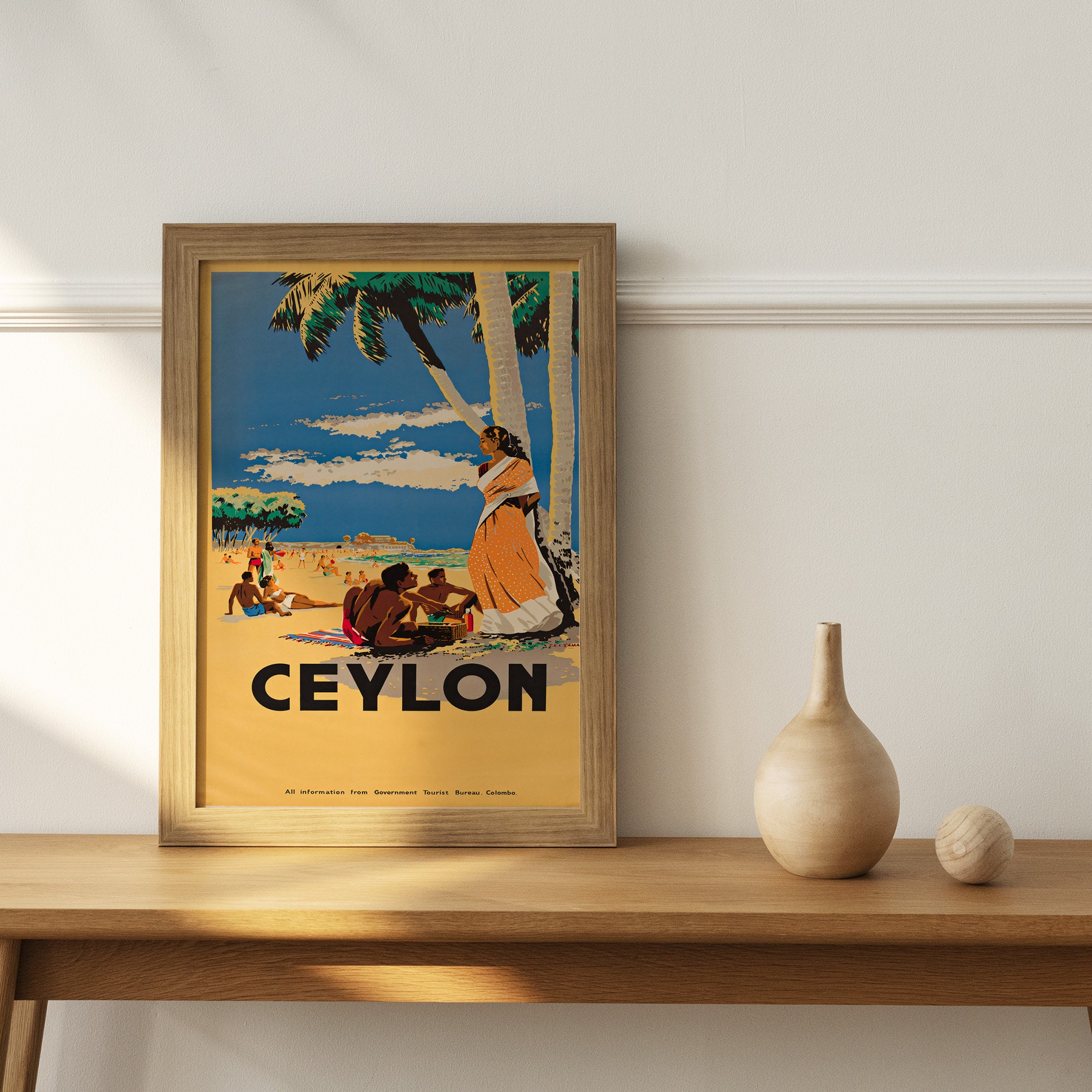 Ceylon Vintage Poster Ceylon Retro Print Vintage British - Etsy