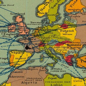 1933 Mccormick's Map of the World, 20th Century Antique Map of the ...