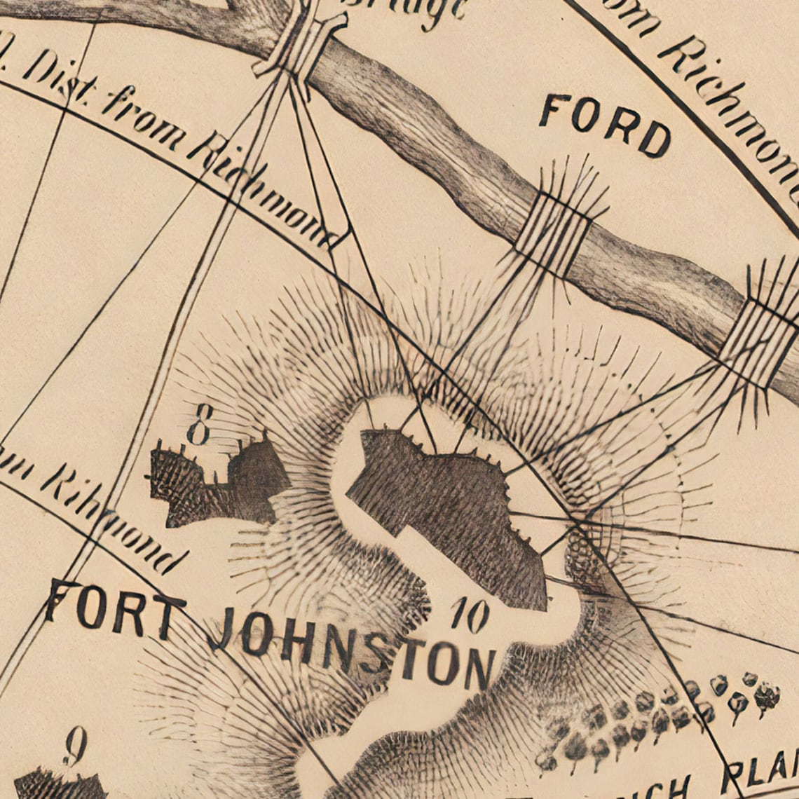 A Complete Map of Richmond and Its Fortifications Antique Map - Etsy
