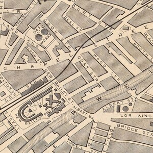 1851 Manchester and Its Environs, Antique Map of Manchester, Old ...