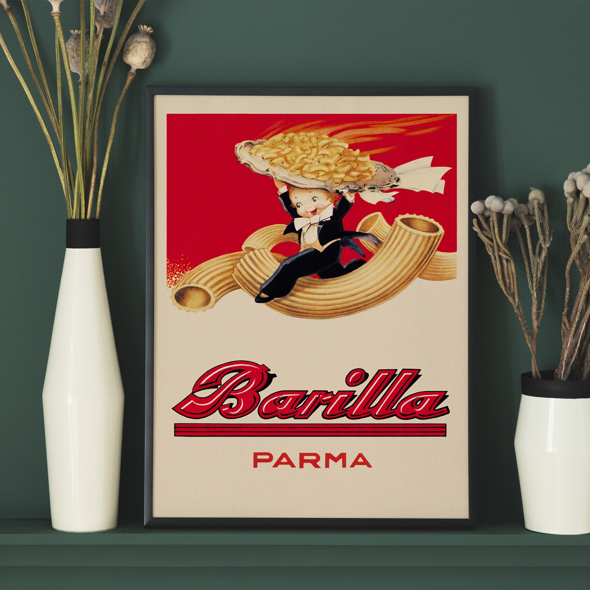 Barilla Parma Vintage Poster, Italian Food Retro Print, Italian Food ...