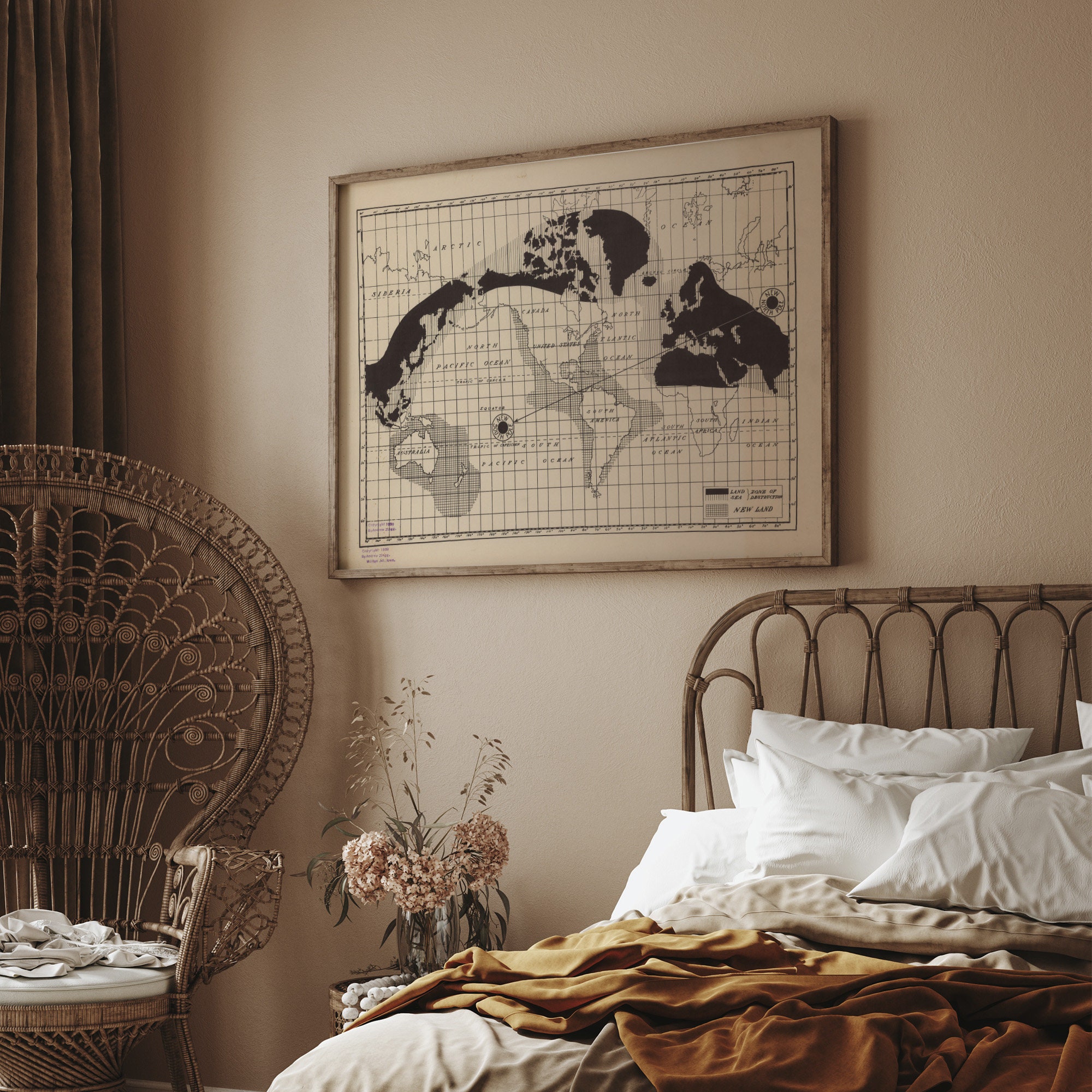 1938 A New Map of the World 20th Century Antique Map of the - Etsy