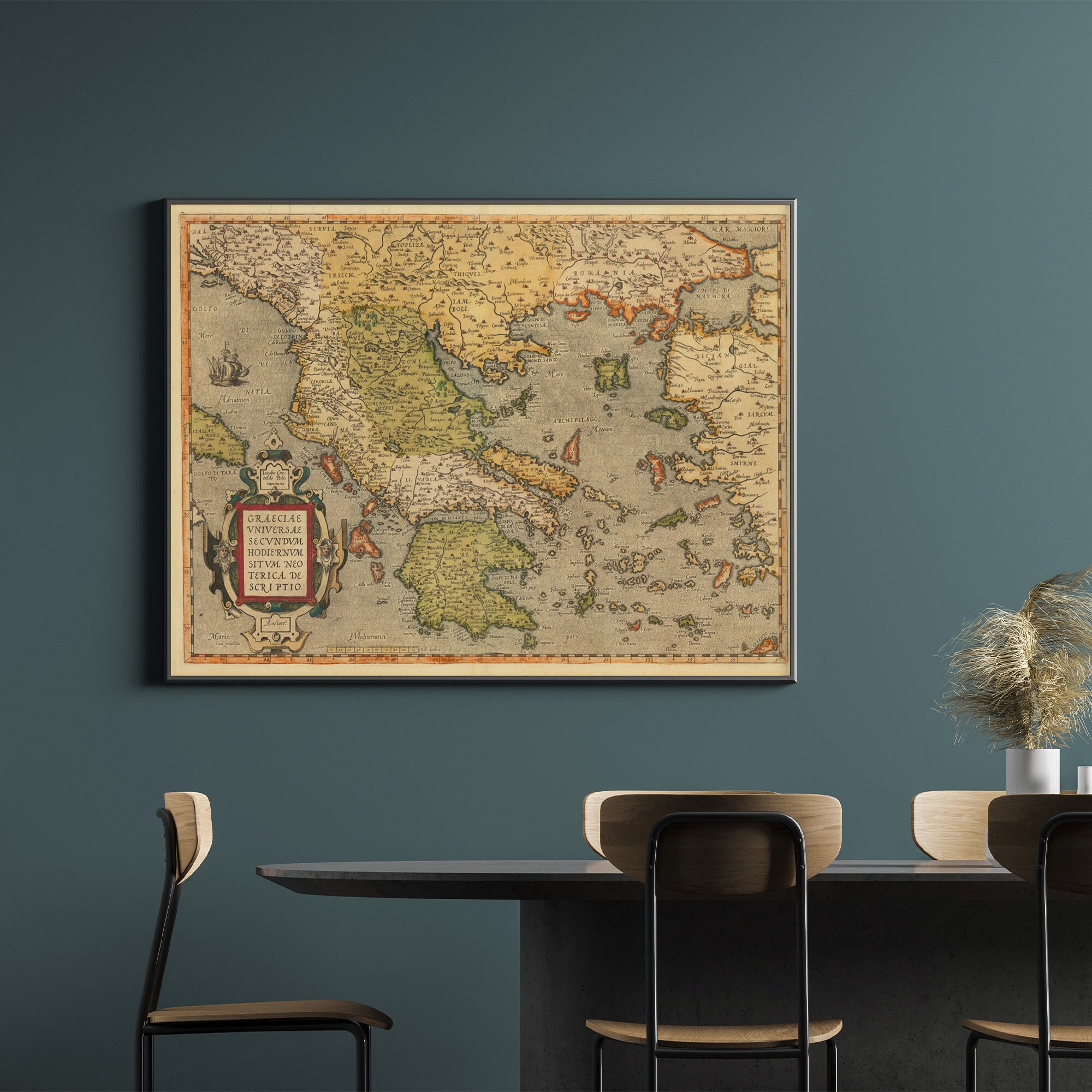 1584 Map of Greece Antique Map of Greece Old Map of Greece - Etsy