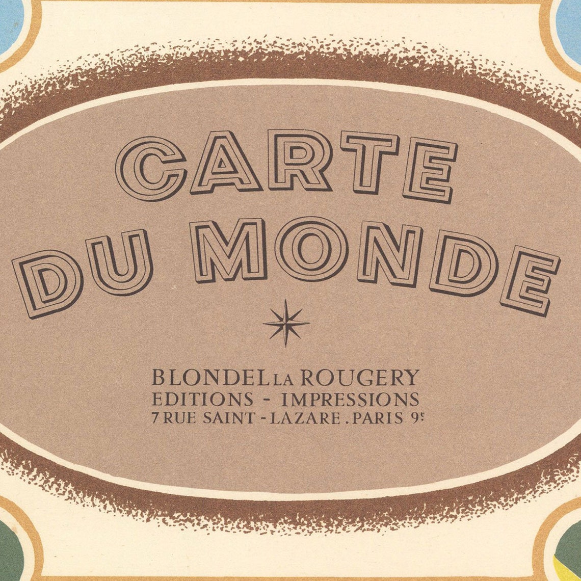 1956 World Map 20th Century Antique Map of the World Old Map - Etsy