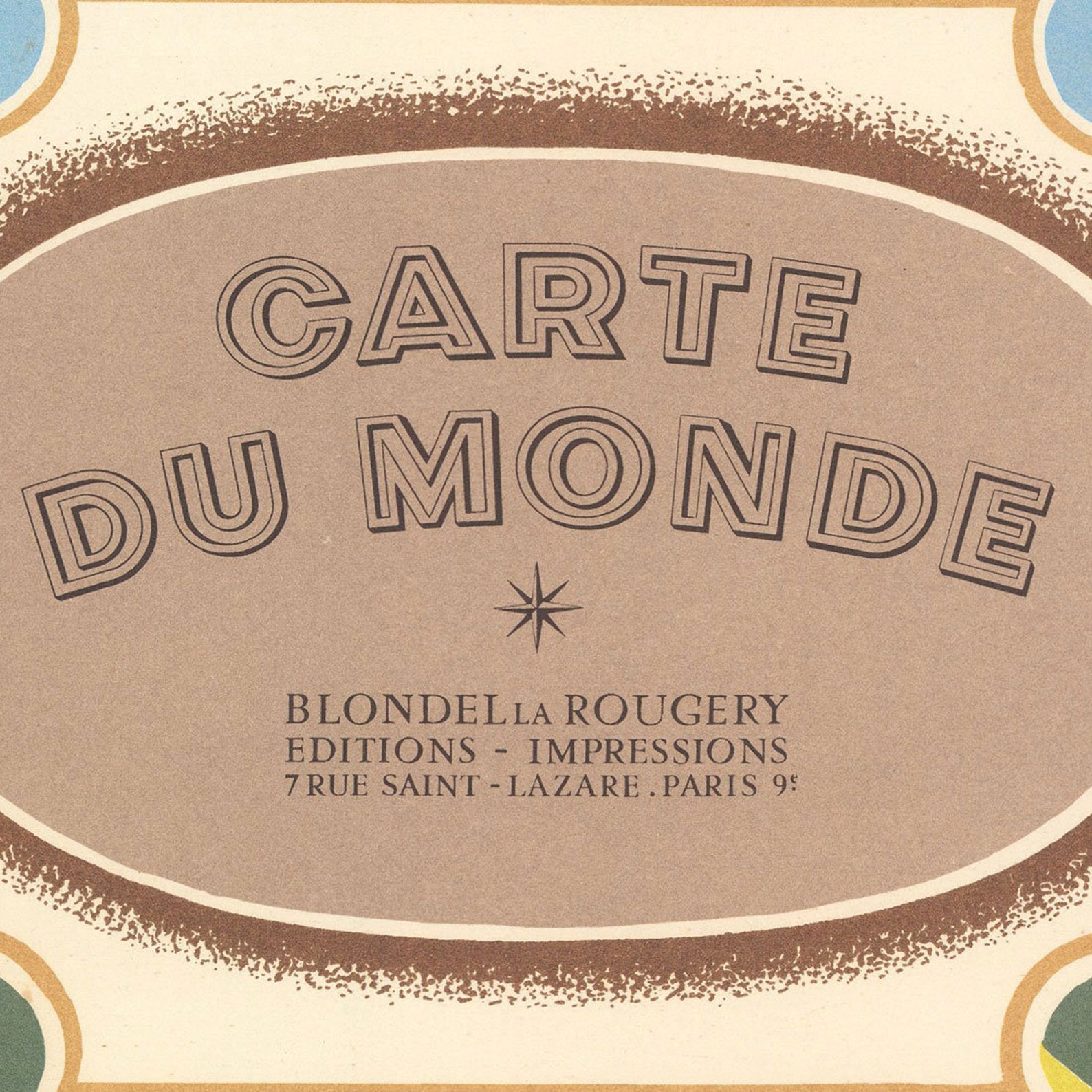 1956 World Map 20th Century Antique Map of the World Old Map - Etsy