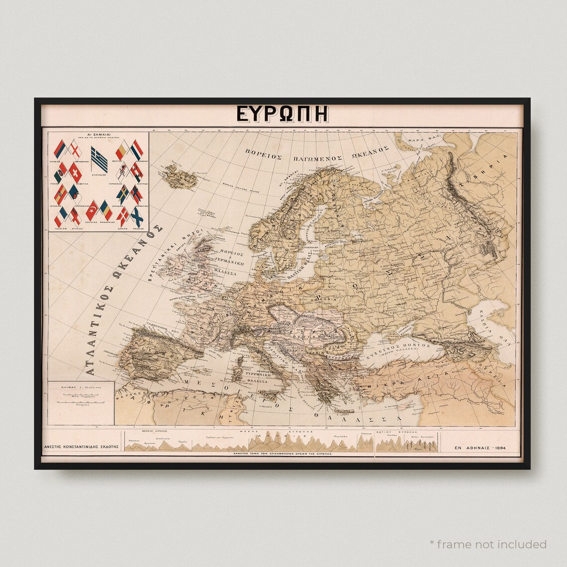 1894 Map of Europe 19th Century Antique Map of Europe Old - Etsy UK