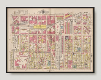 Old Indianapolis Map - Etsy