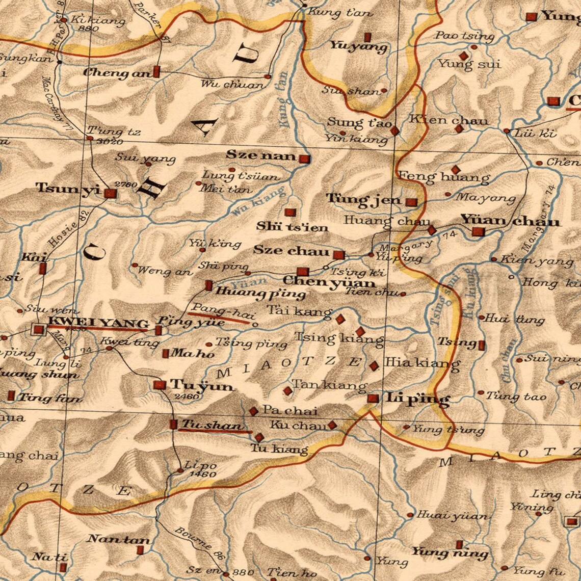 Map of China Antique Map of China Old Map of China Vintage - Etsy