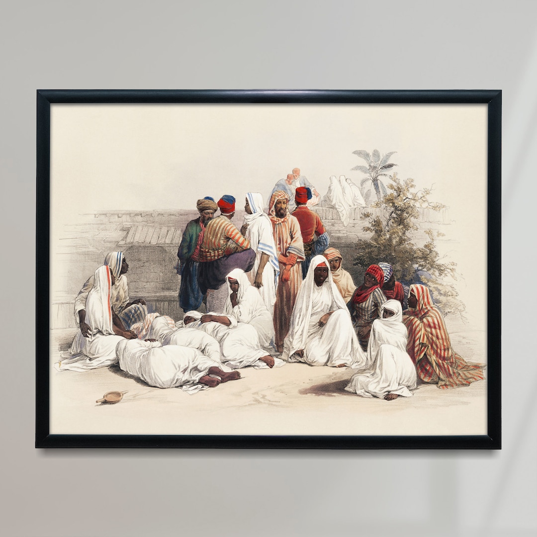 Slave Market at Cairo Vintage Poster, Slave Market Retro Print, Slave ...