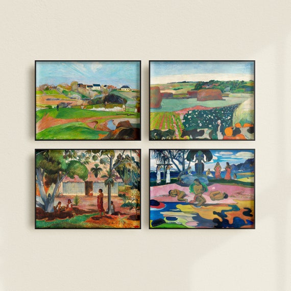 Set of 4 Paul Gauguin Paintings Paul Gauguin Prints - Etsy