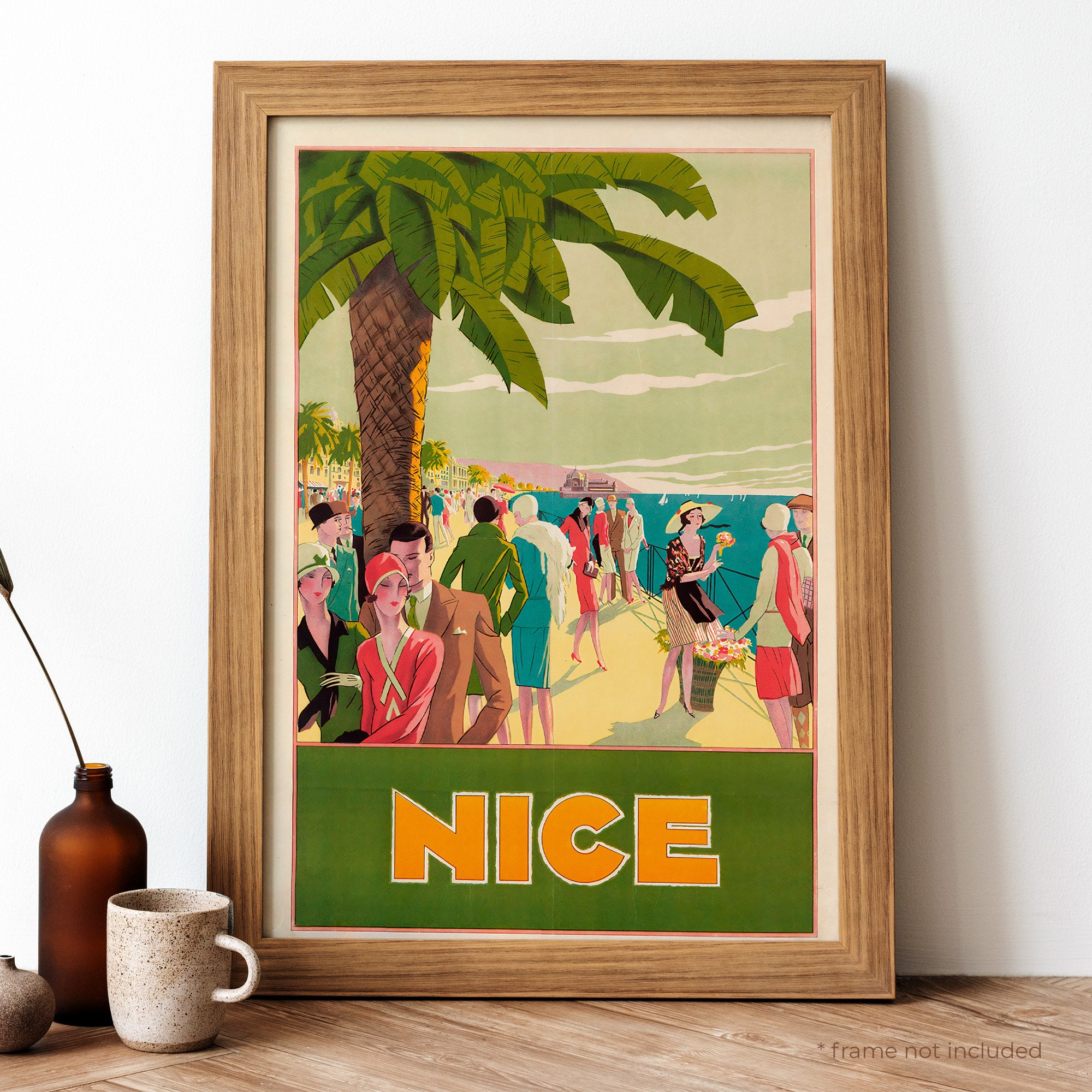 Nice Vintage Poster Nice Retro Print Vintage Italian Travel - Etsy UK