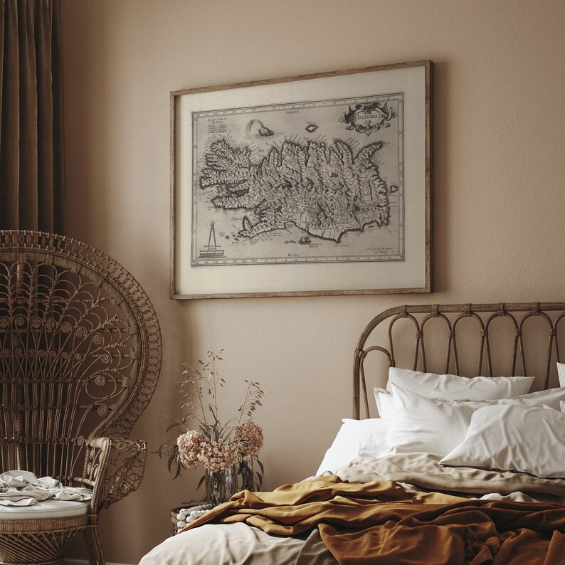 1607 Map of Iceland Antique Map of Iceland Old Map of - Etsy