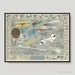 1962 World Map Showing Flight Paths, World Flight Routes Vintage Map ...
