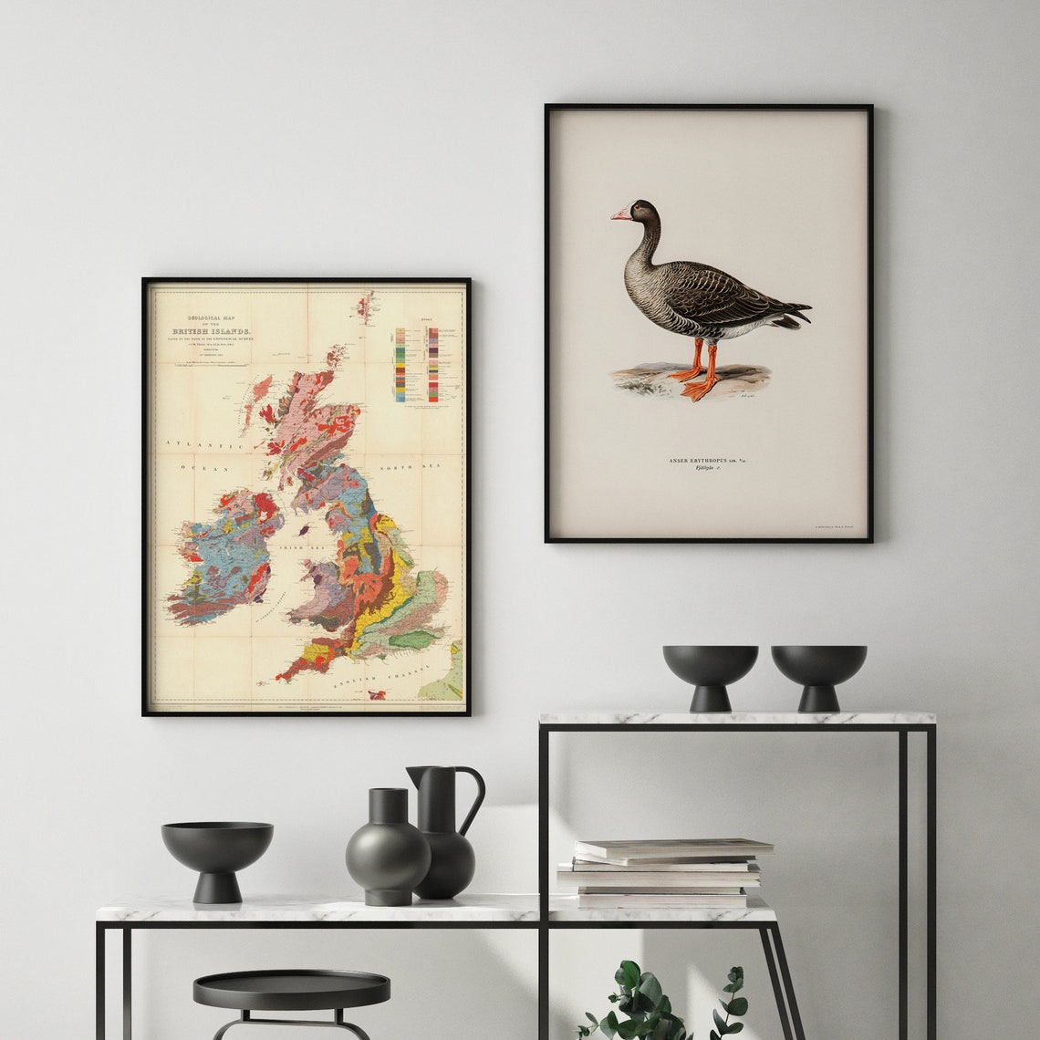 Geological Map of the British Islands Antique Map of British - Etsy