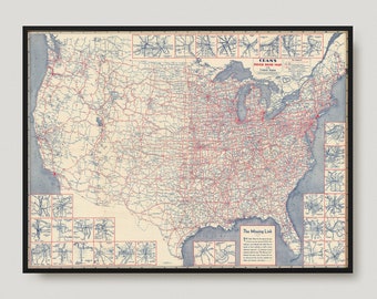 1832 Map of the United States - Etsy