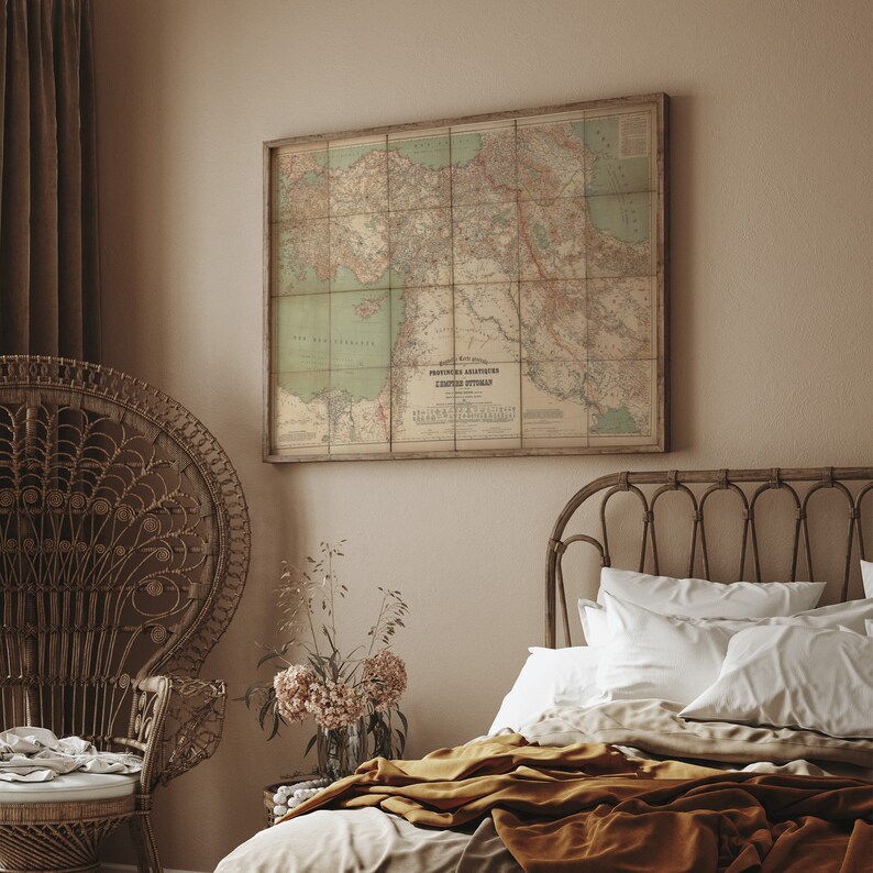 1917 Map of Asian Provinces of the Ottoman Empire Antique Map - Etsy