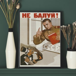 Cold War Vintage Poster, Cold War Retro Print, Cold War Soviet Print ...