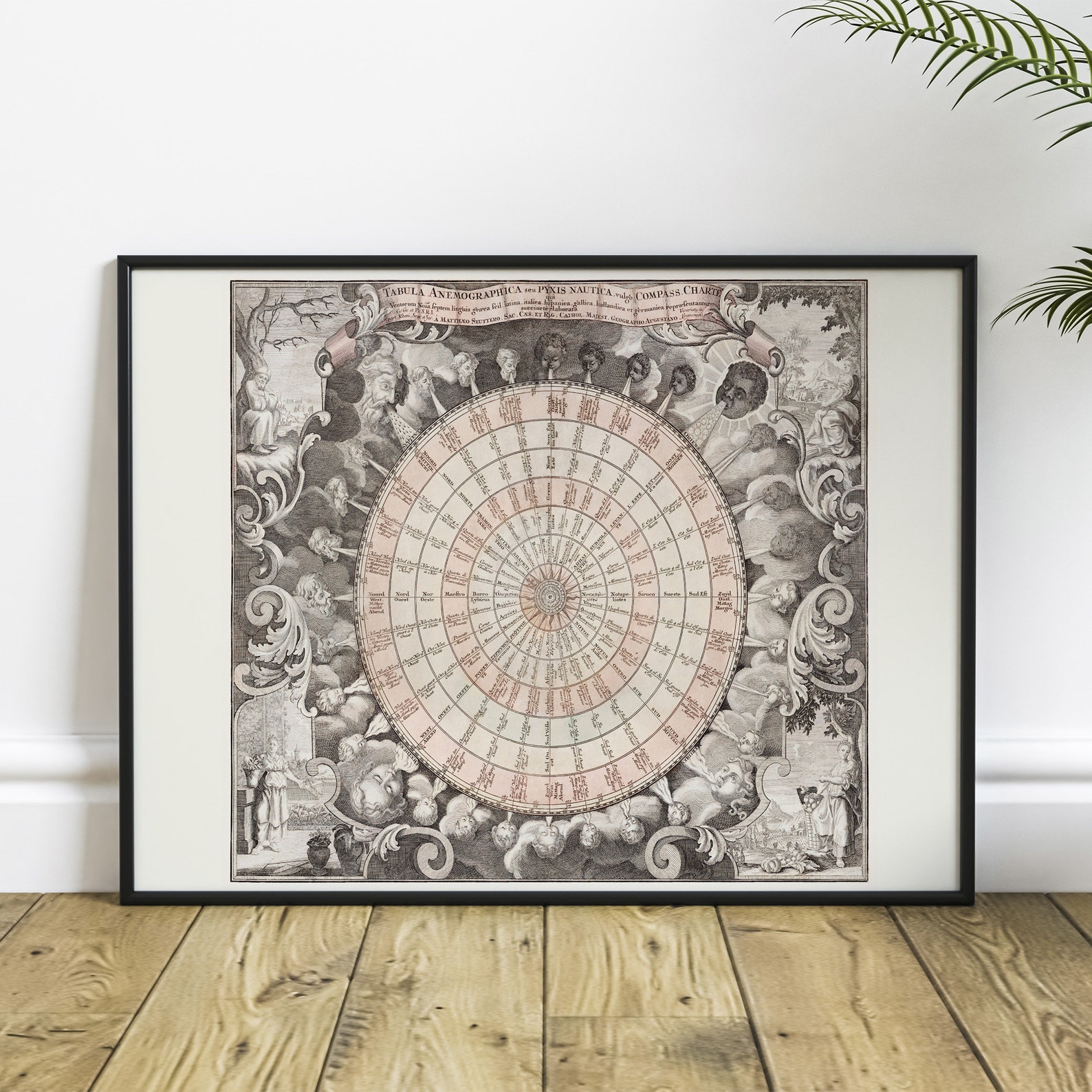 1740 A Map of the Winds Map Wind Antique Map Wind Old Map - Etsy