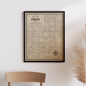 Set of 3 ANY CITY Vintage Map Posters Personalized Antique Map Prints ...