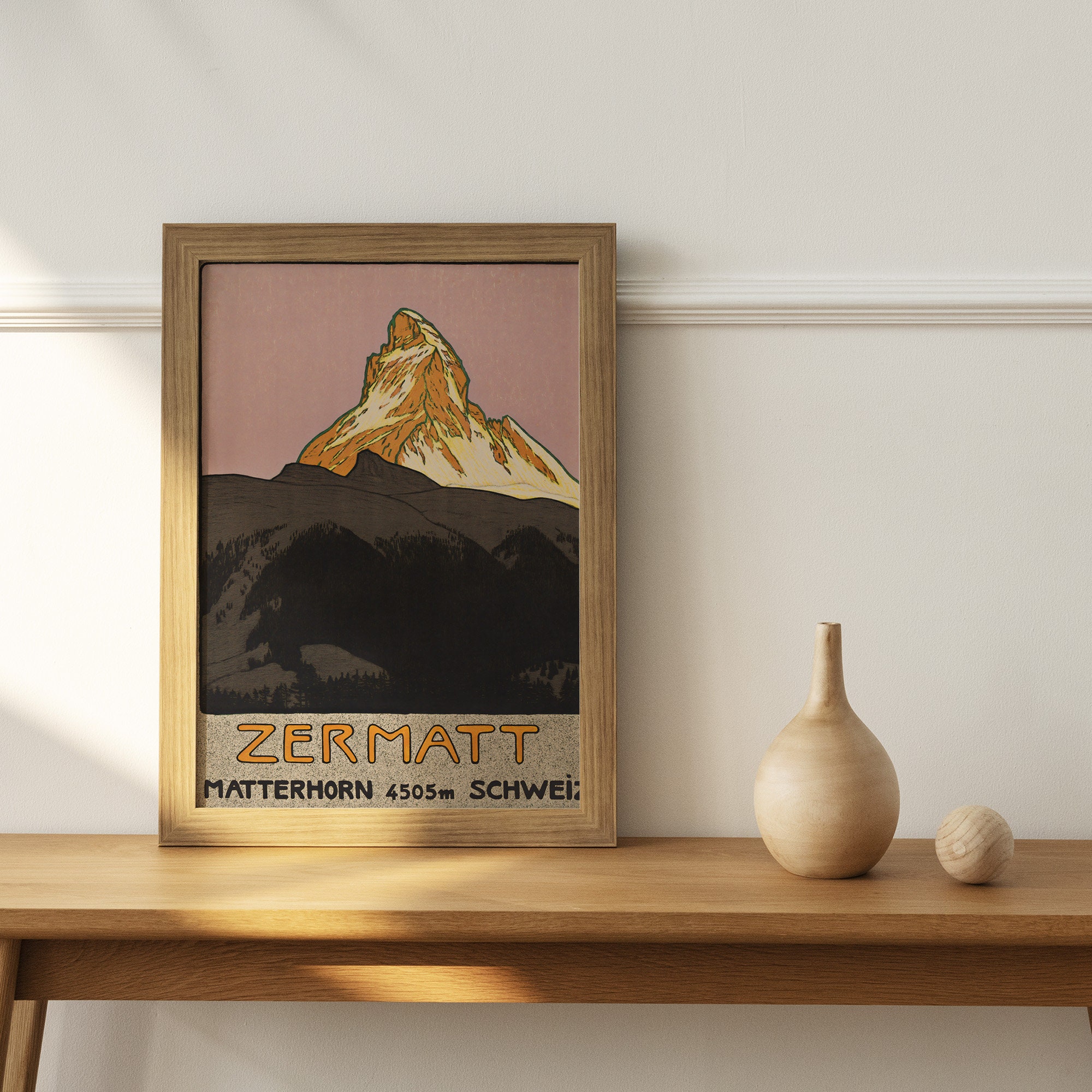 Zermatt Vintage Poster Zermatt Retro Print Vintage Swiss - Etsy